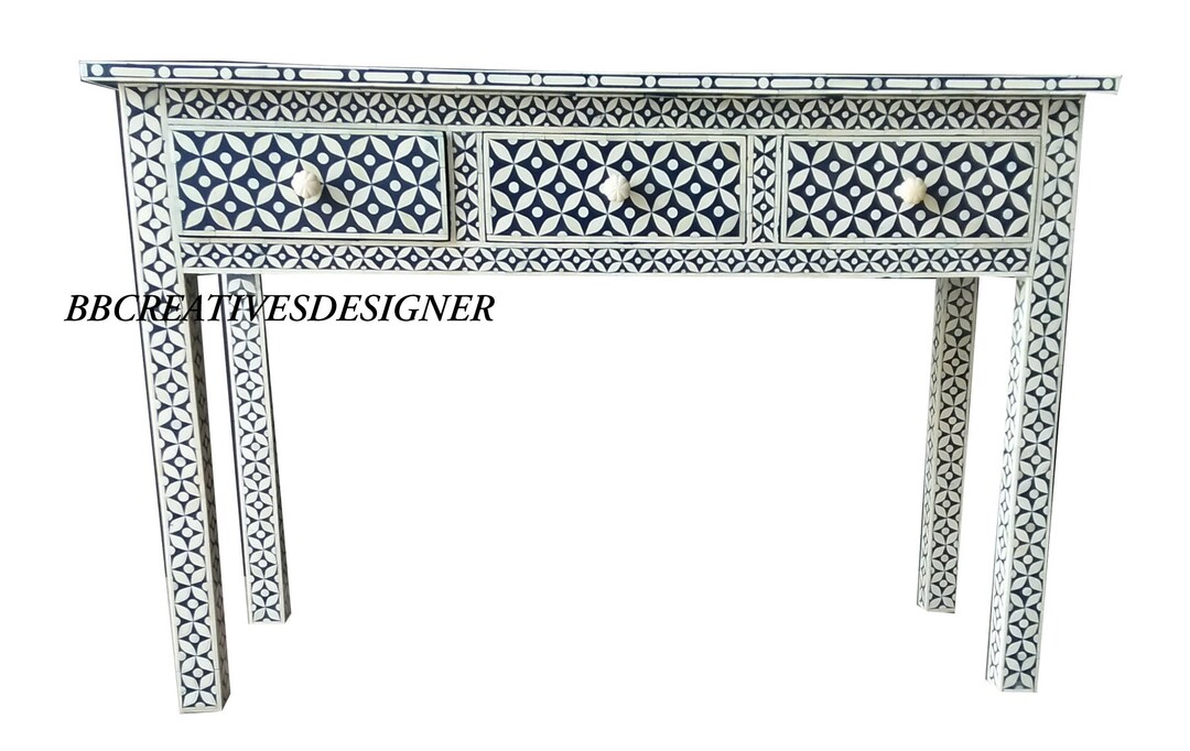 Handmade Wooden Bone Inlay Console/ Console Table / Desk / Study Table ...