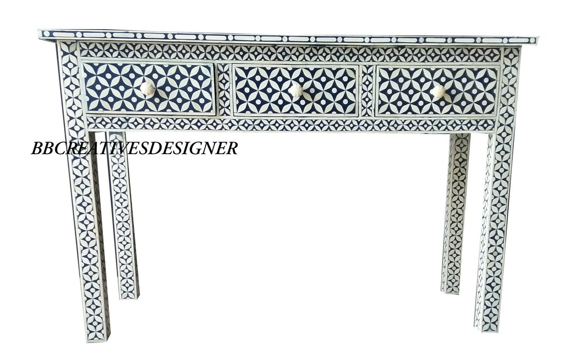 Handmade Wooden Bone Inlay Console/ Console Table / Desk / Study Table ...