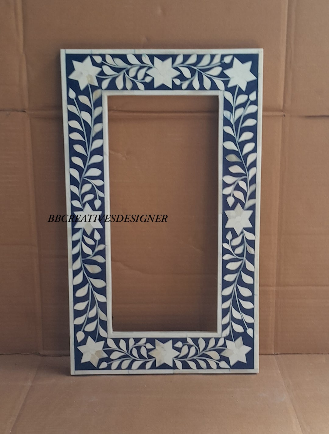 Handmade Wooden Bone Inlay Mirror Frame / Wall Decor / Wall Mirror in ...