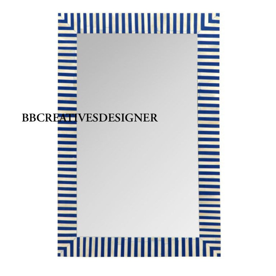 Handmade Wooden Bone Inlay Mirror Frame / Wall Decor / Wall Mirror in ...