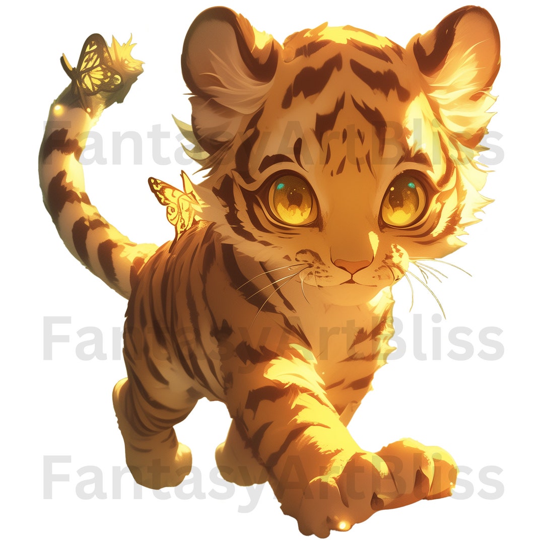 Cute Tiger, Sunset Colors, Beautiful and High Quality PNG Clipart Image ...
