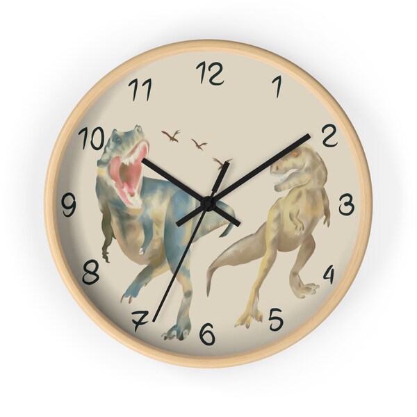 Dinosaur Wall Clock - Etsy