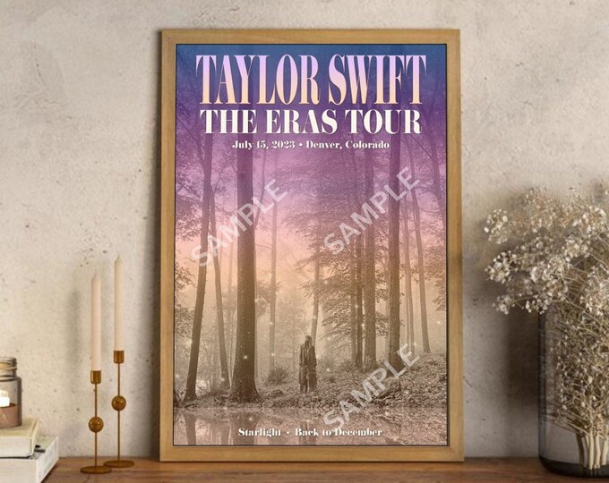 Custom Eras Tour Poster Digital Download TS Eras Tour Swiftie Keepsake ...
