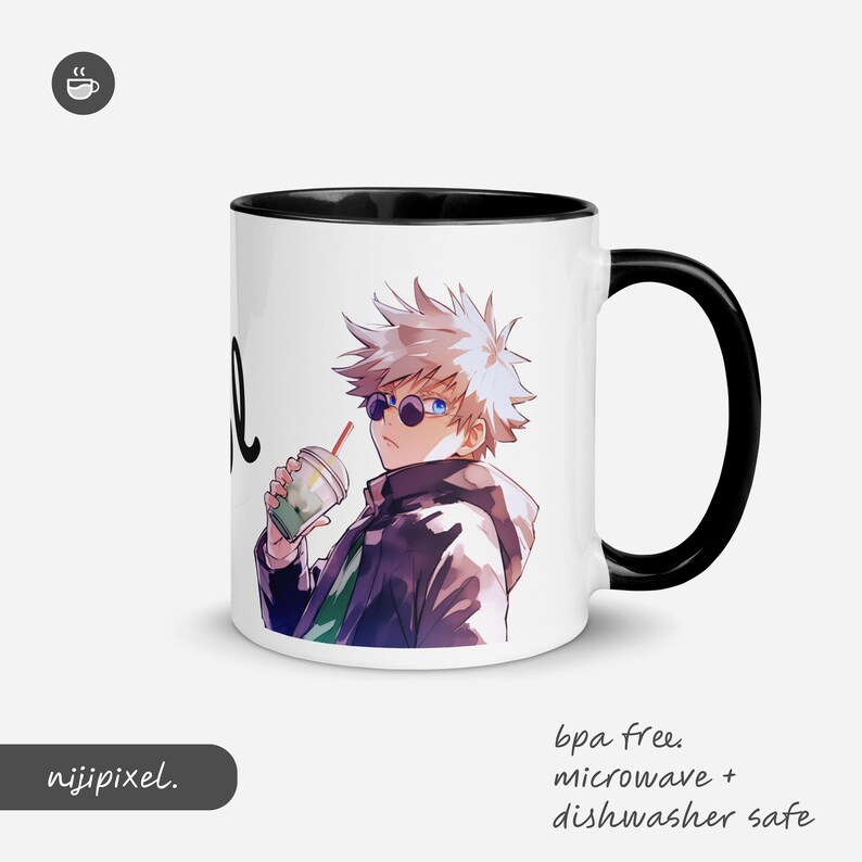 Jujutsu Kaisen Anime Mug, Satoru Gojo, Kawaii Cup, Inspired Design ...