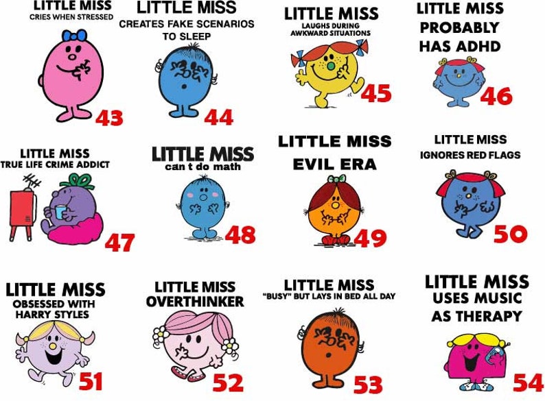 Little Miss Shirt, Personalized Little Miss Shirt, Funny Little Miss ...