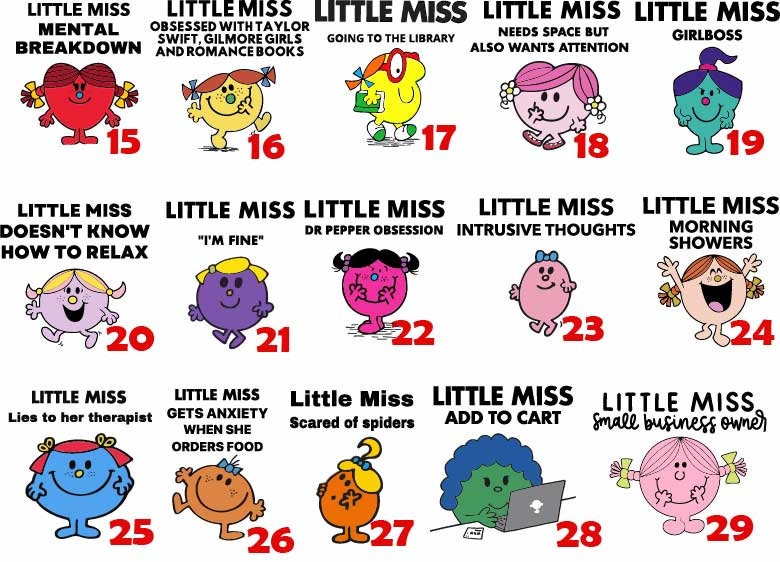 Little Miss Shirt, Personalized Little Miss Shirt, Funny Little Miss ...