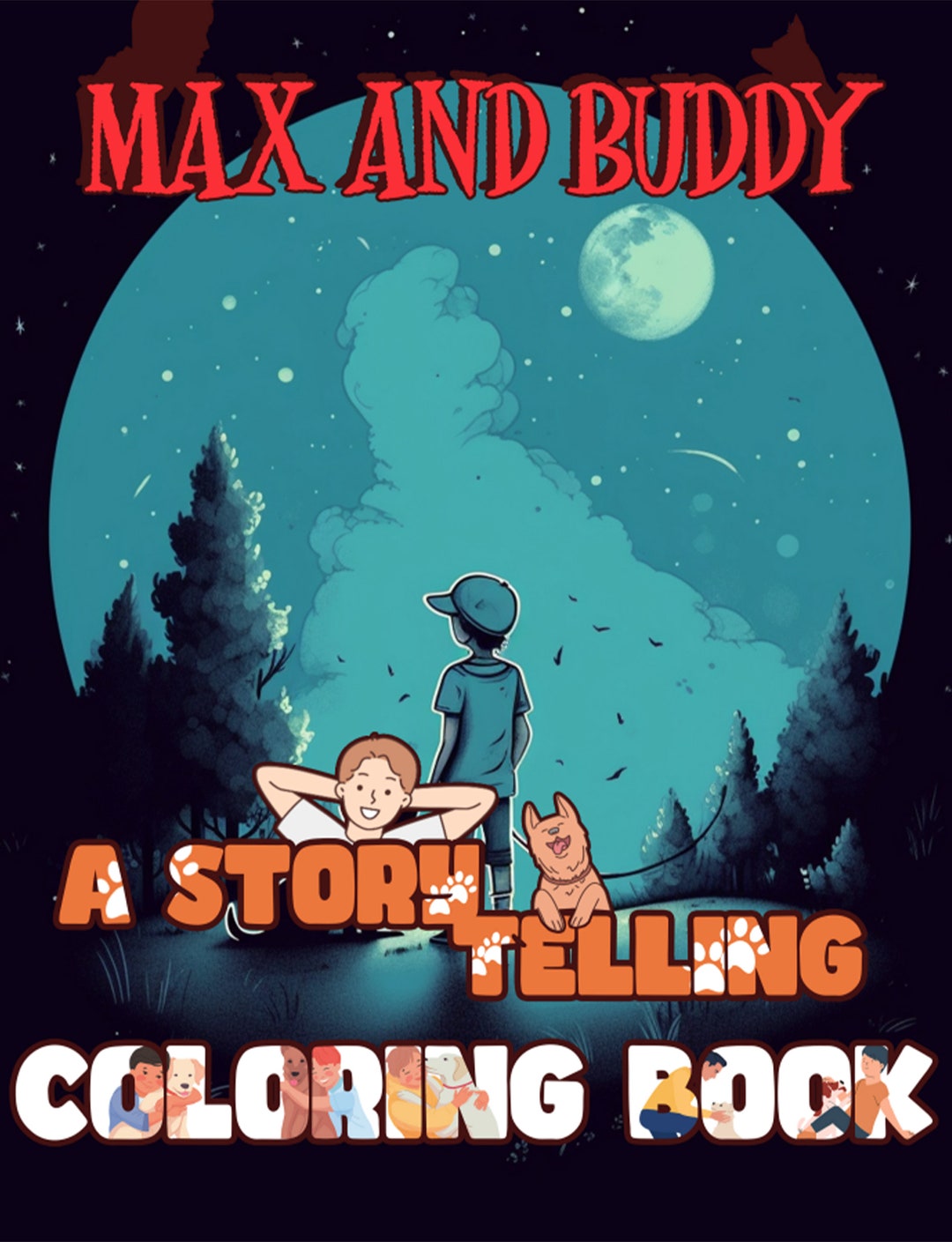 Max and Buddy A Storytelling Coloring Bookspark Creativity in - Etsy
