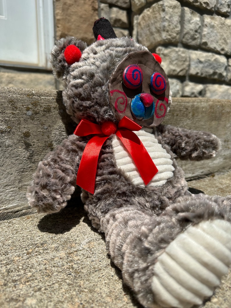 Spirals - Handmade One of a Kind Clayface Demon Bear With a Top Hat - Etsy