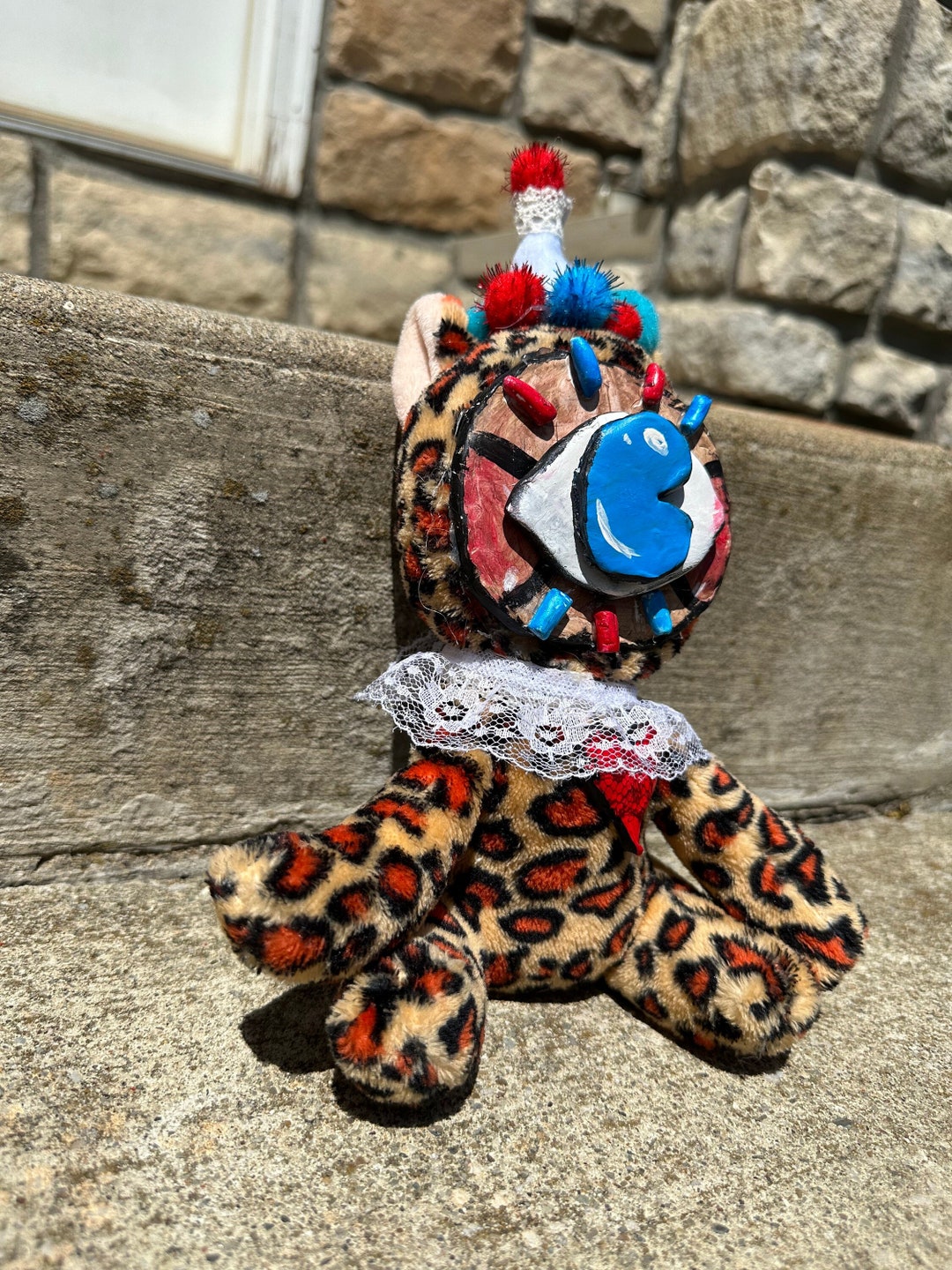 Isaac - Handmade One of a Kind Clayface Cyclops Leopard Clown - Etsy
