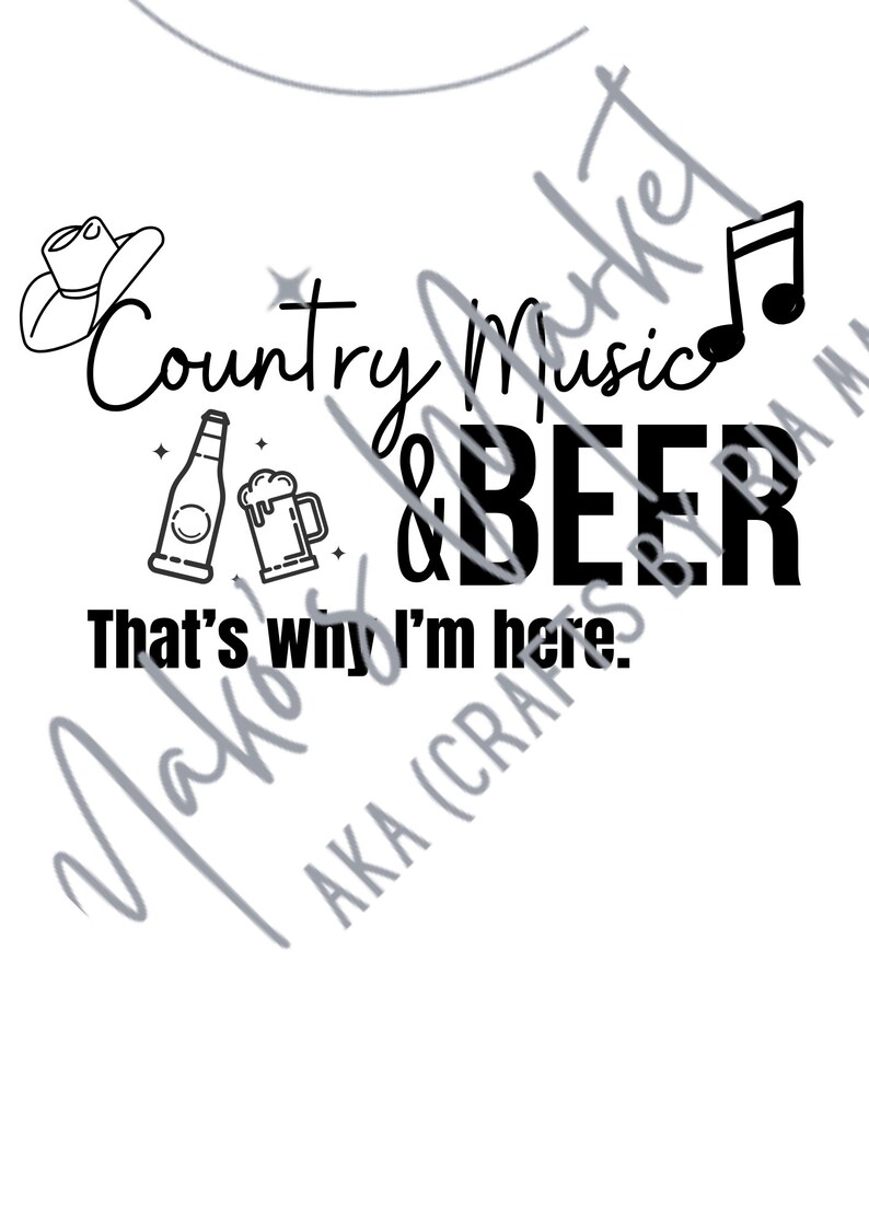 Country Concert SVG PNG Digital File Country Music and Beer That's Why ...