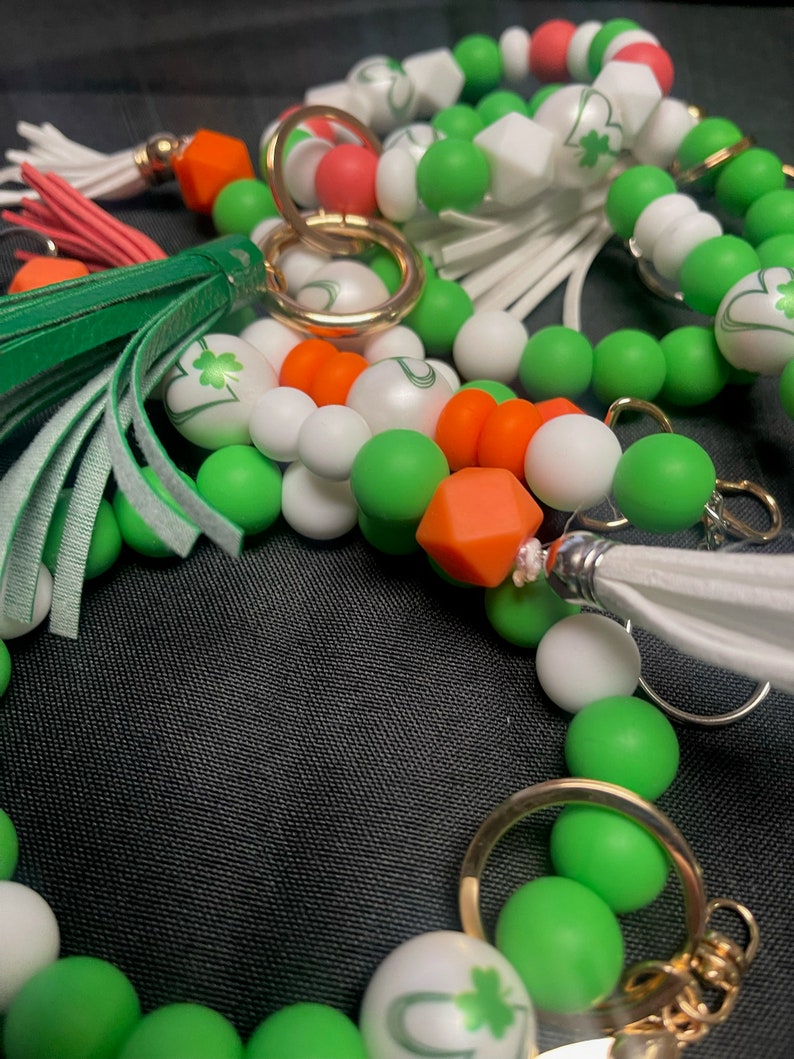 KEYCHAIN Paddy's Day Irish Key Chain Ring St. Patrick's Day Shamrock ...