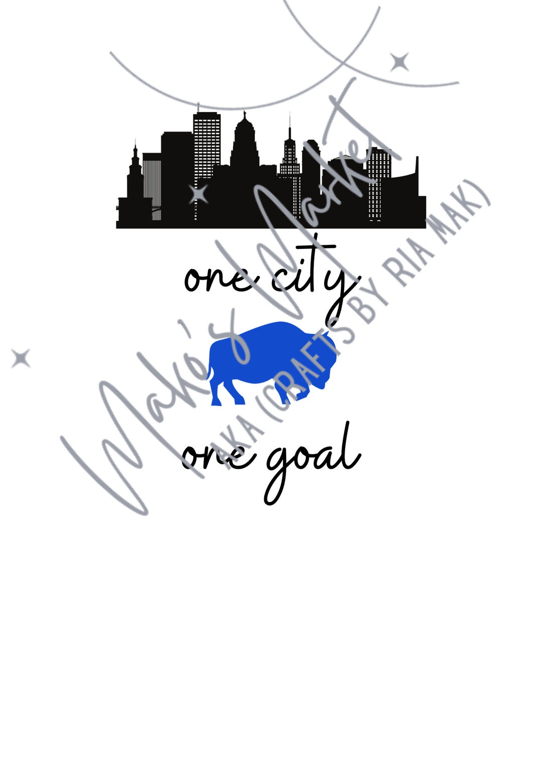 One City One Goal Buffalo New York PNG File Bills - Etsy