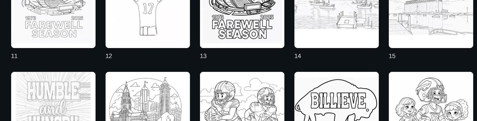 Buffalo Themed Coloring Book: Football, City, Josh Allen, Buffalo ...