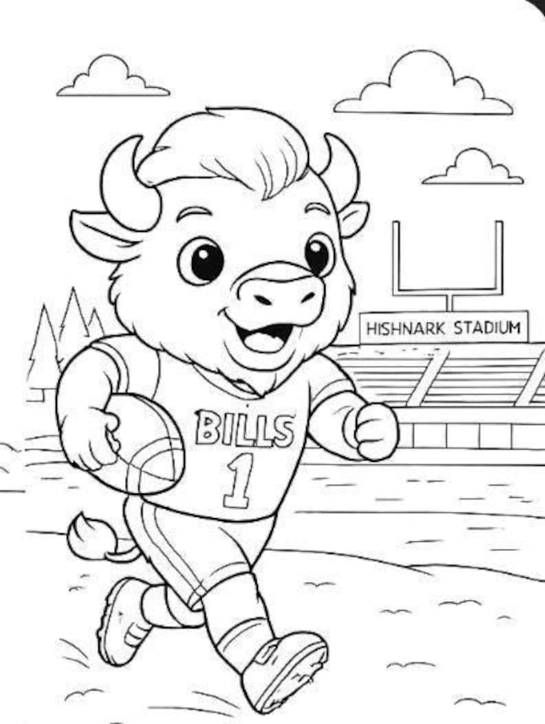 Buffalo Themed Coloring Book: Football, City, Josh Allen, Buffalo ...