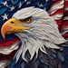 The Emblem of Freedom Bald Eagle Art, American Flag Print, Patriotic ...