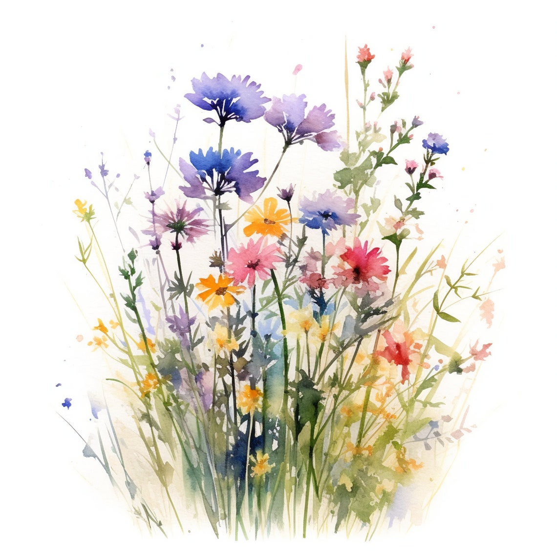 Printable Wall Art, Wildflower Wall Art, Downloadable Wall Art ...