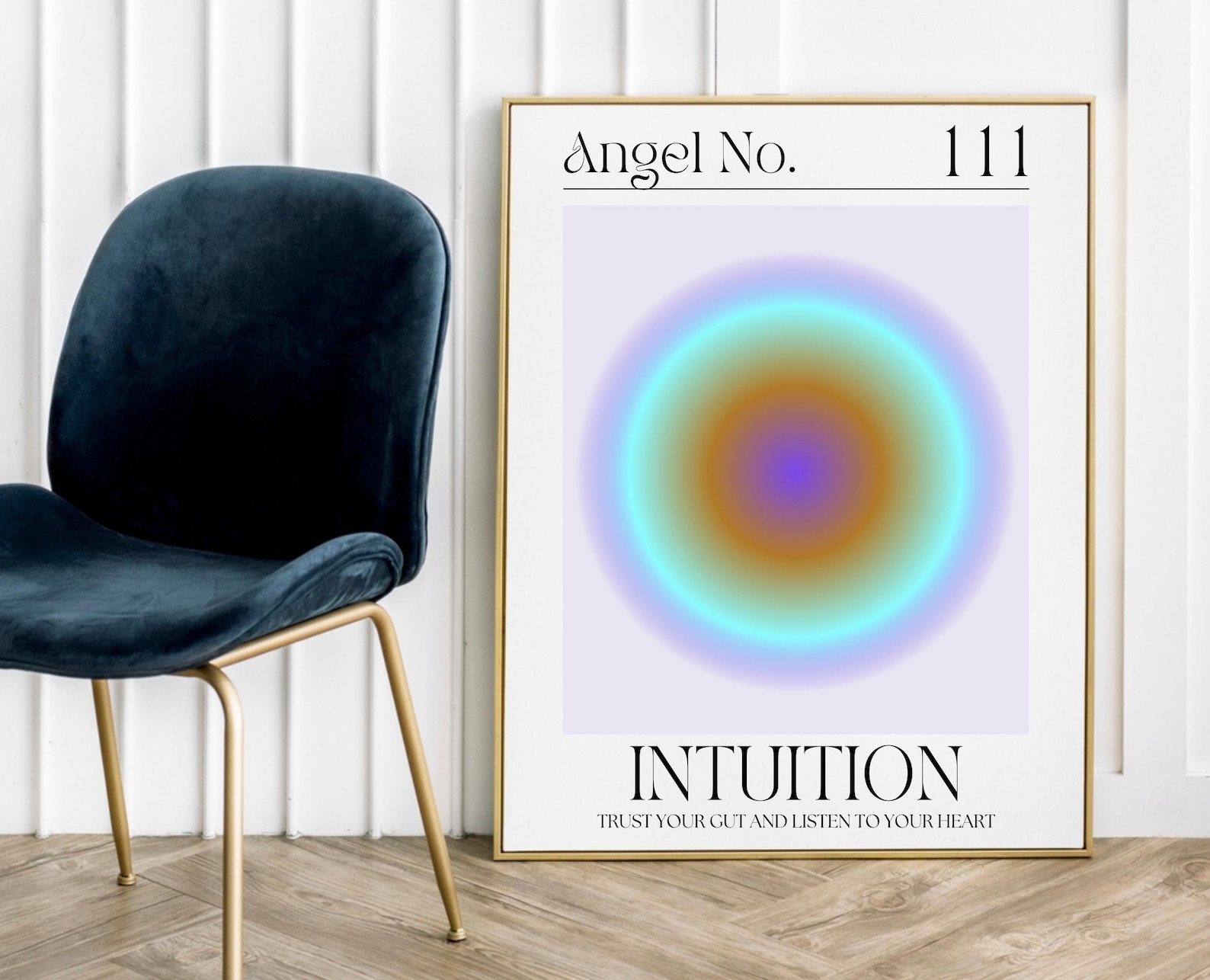 Angel Number 111 Aura Printable Poster Angel Number Wall Art Spiritual ...