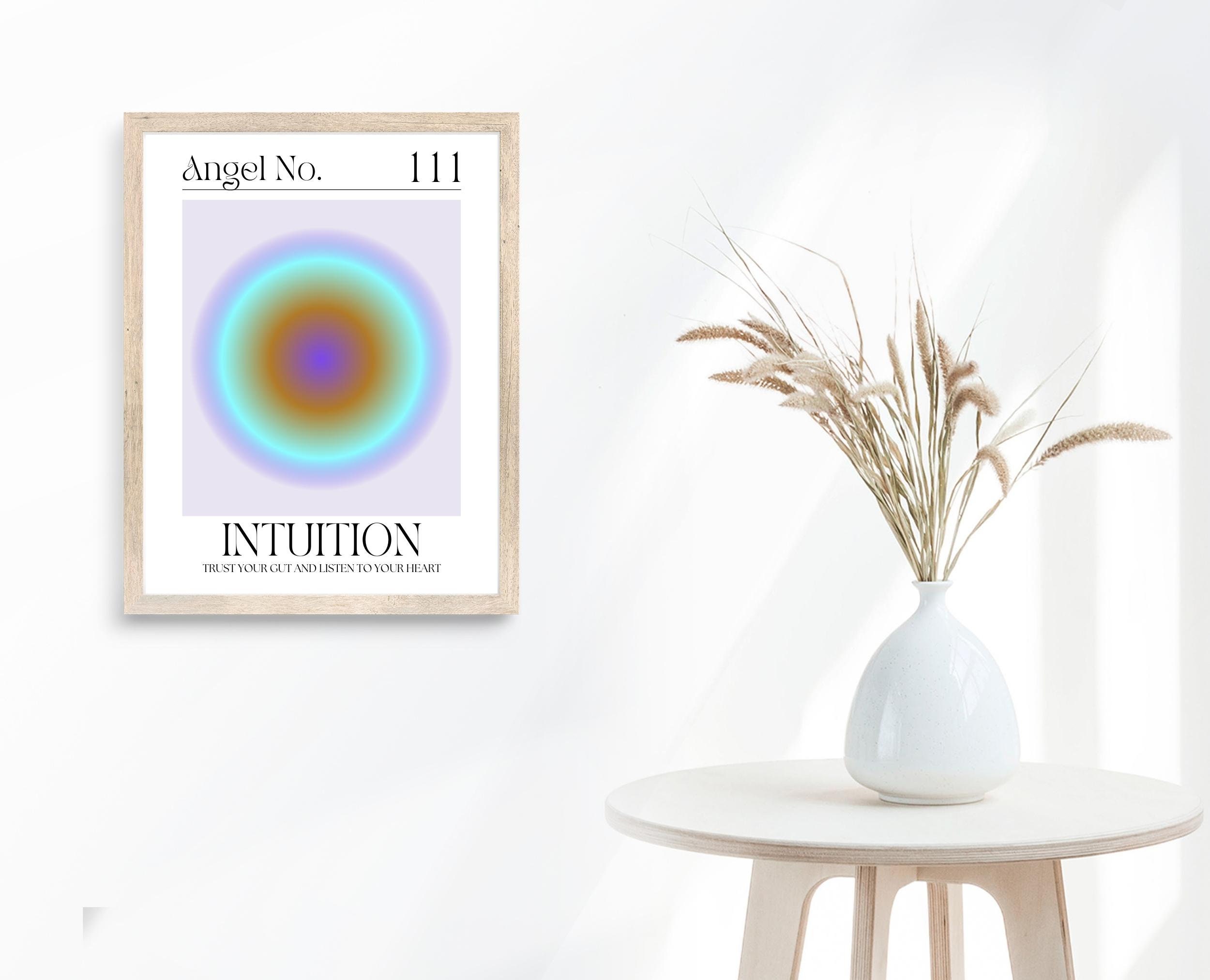 Angel Number 111 Aura Printable Poster Angel Number Wall Art Spiritual ...
