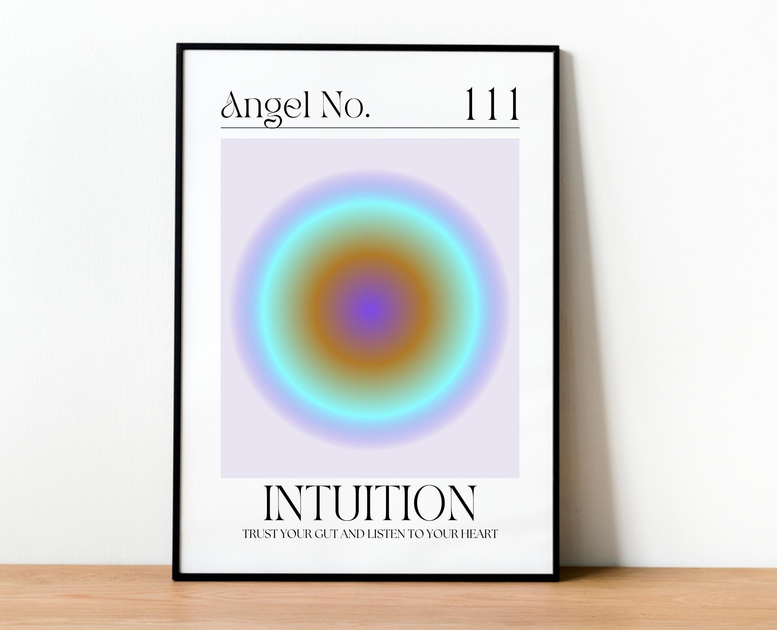 Angel Number 111 Aura Printable Poster Angel Number Wall Art Spiritual ...