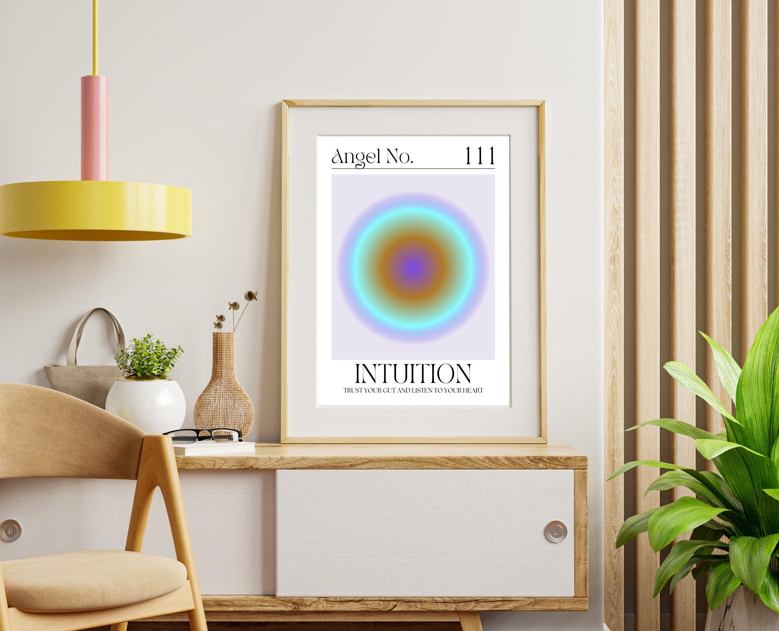 Angel Number 111 Aura Printable Poster Angel Number Wall Art Spiritual ...
