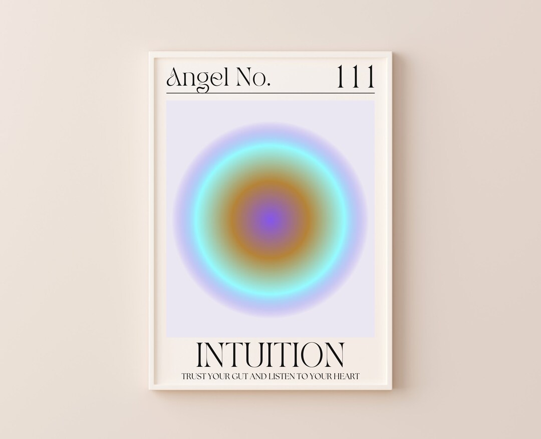 Angel Number 111 Aura Printable Poster Angel Number Wall Art Spiritual ...