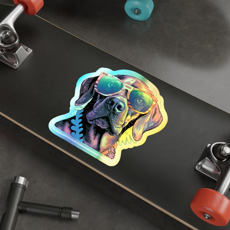 Holographic Sticker Fun Party Dog #2 - Etsy