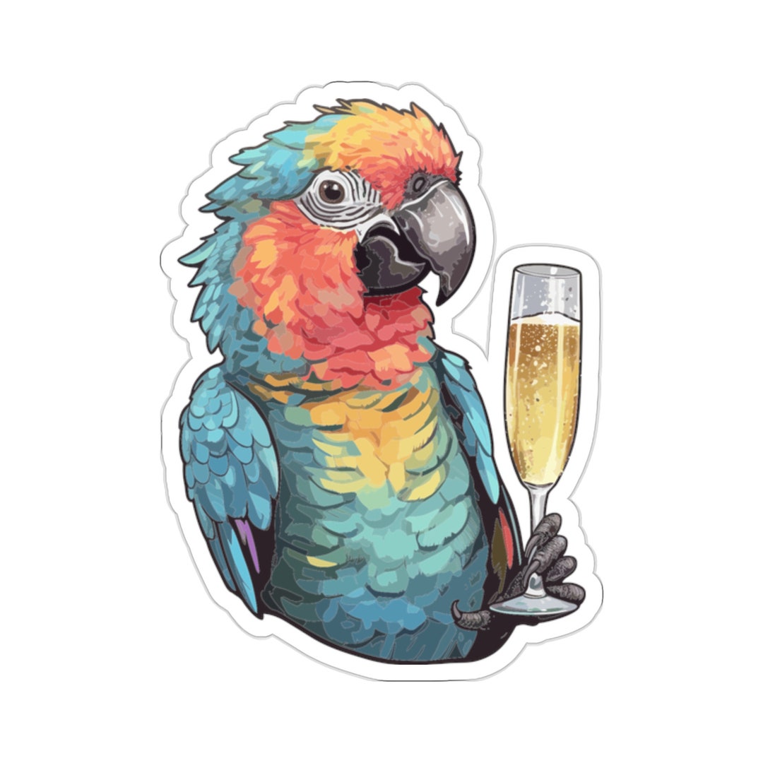 Fun Party Parrot Sticker #12 - Etsy