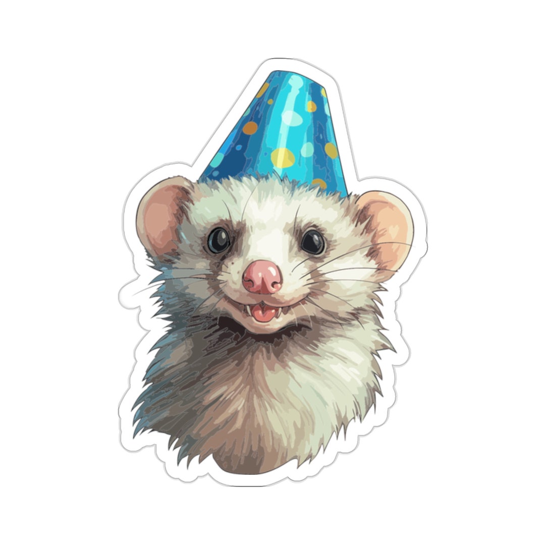 Fun Party Ferret Sticker #1 - Etsy