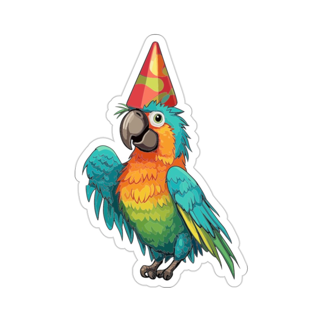 Fun Party Parrot Sticker #1 - Etsy