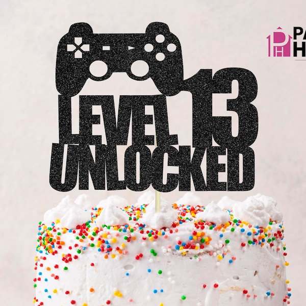 Level 13 Unlocked Cake Topper - Etsy
