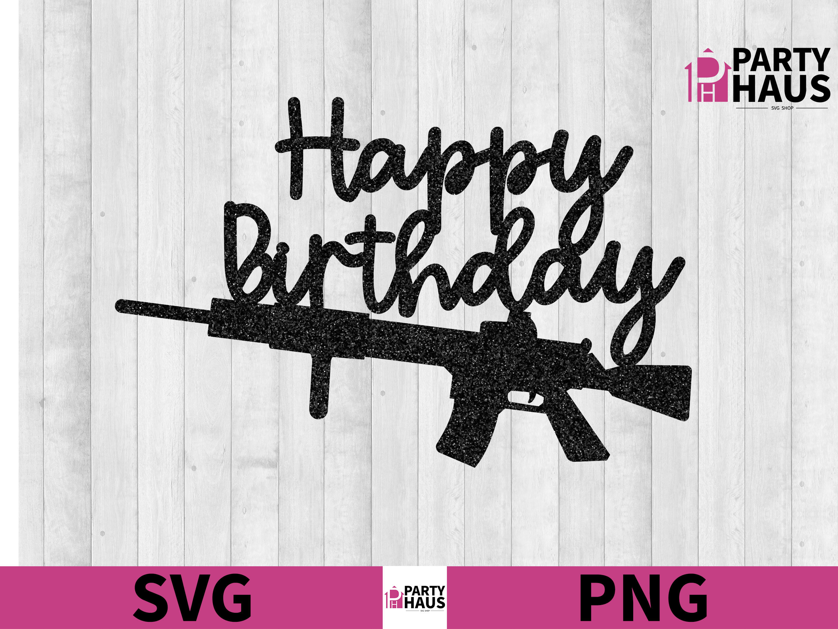 Rifle Cake Topper SVG, Hunter Bday SVG, Hunting Party Cake Topper SVG ...