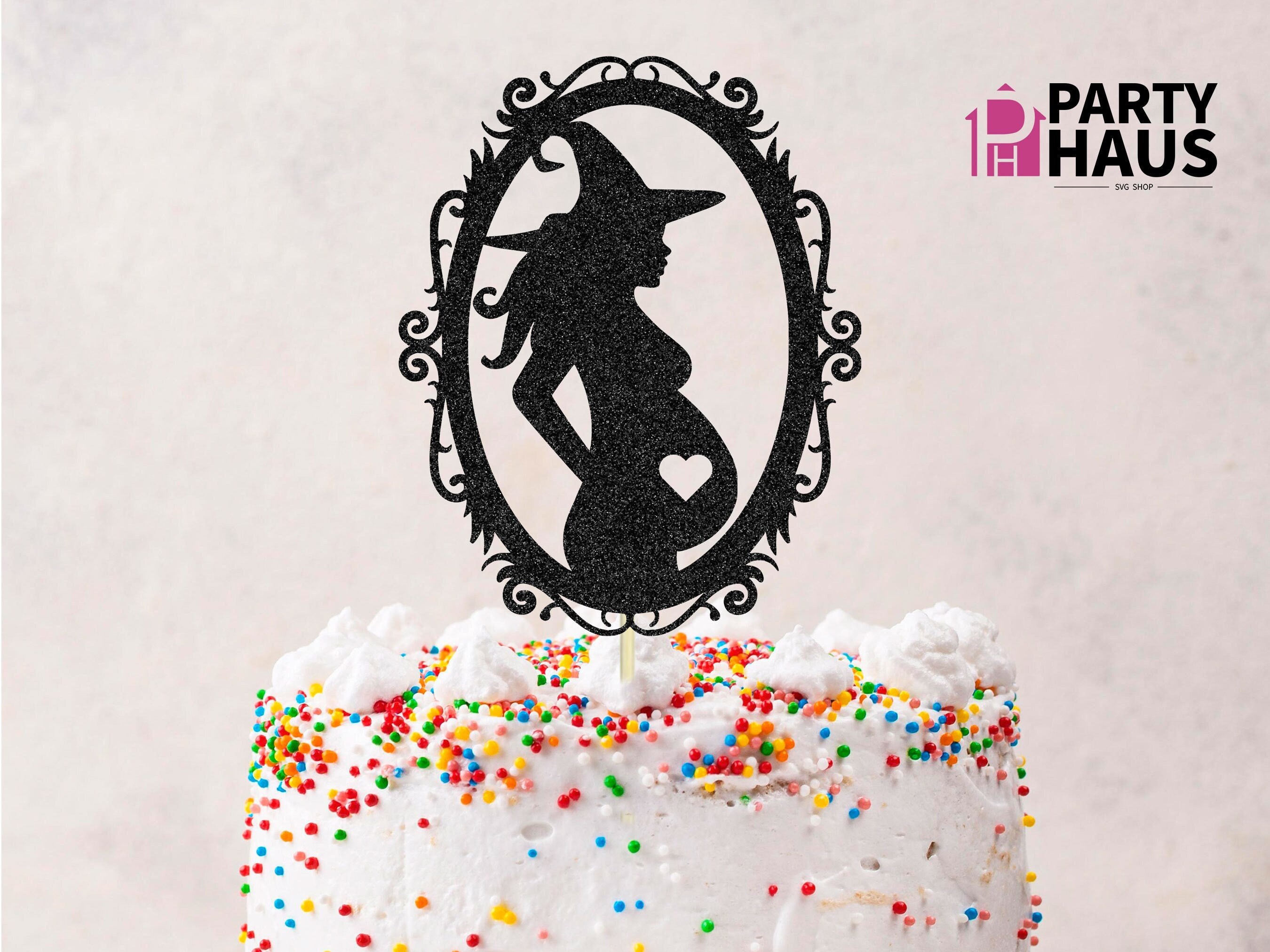 Baby Shower Pregnant Witch SVG, Baby Shower SVG, Halloween Maternity ...