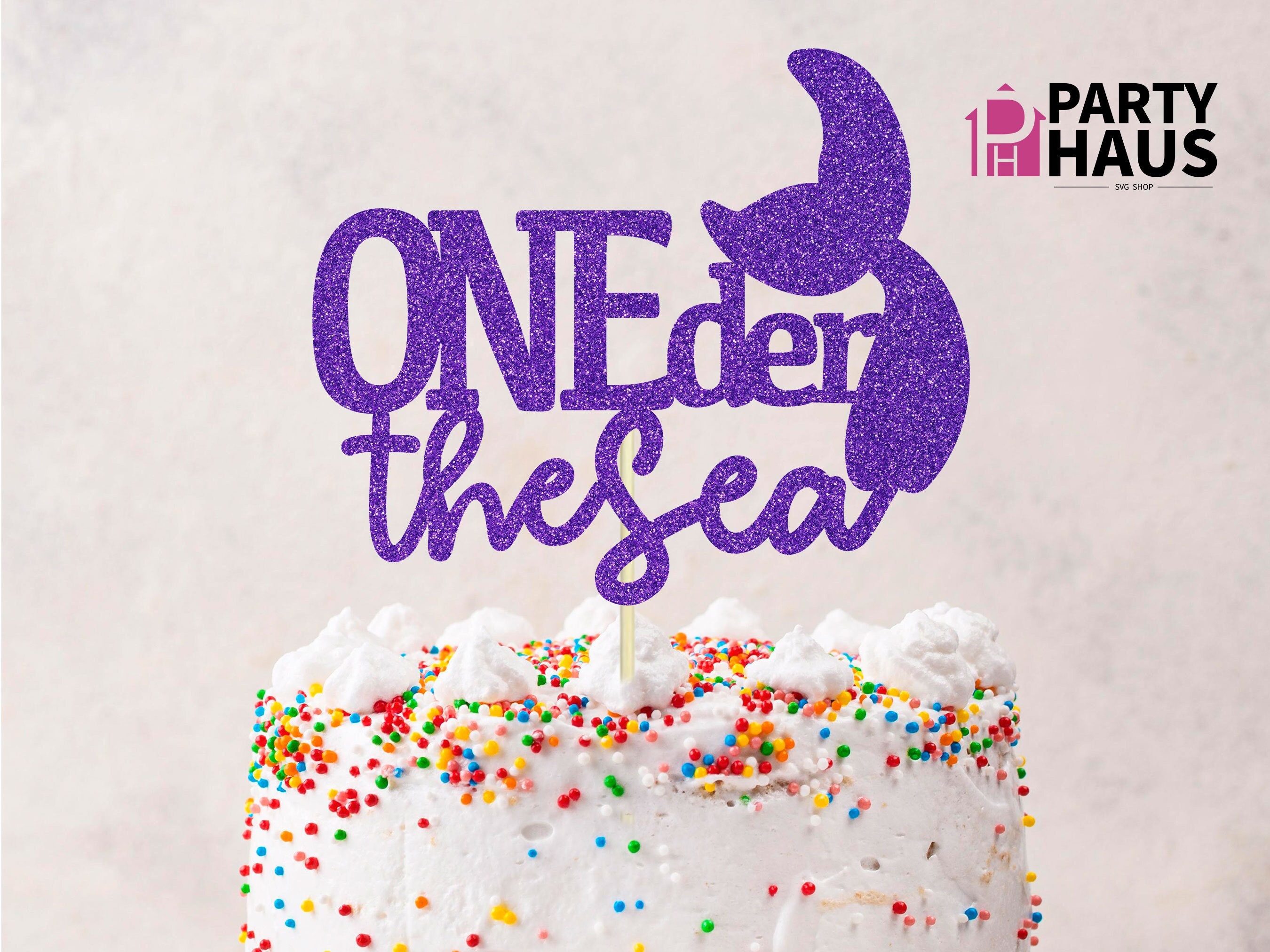 Oneder the Sea Cake Topper Svg First Bday Svg Png Mermaid - Etsy