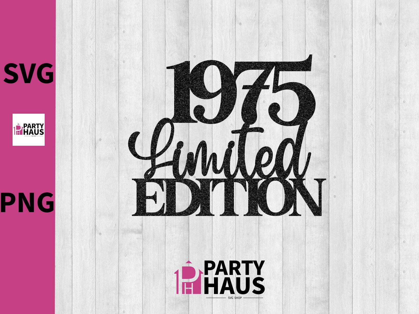 1975 Limited Edition SVG, 1975 Birthday SVG, Cake Topper Cut File, Cake ...