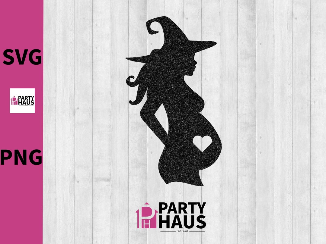 Baby Shower Pregnant Witch SVG, Baby Shower SVG, Halloween Maternity ...