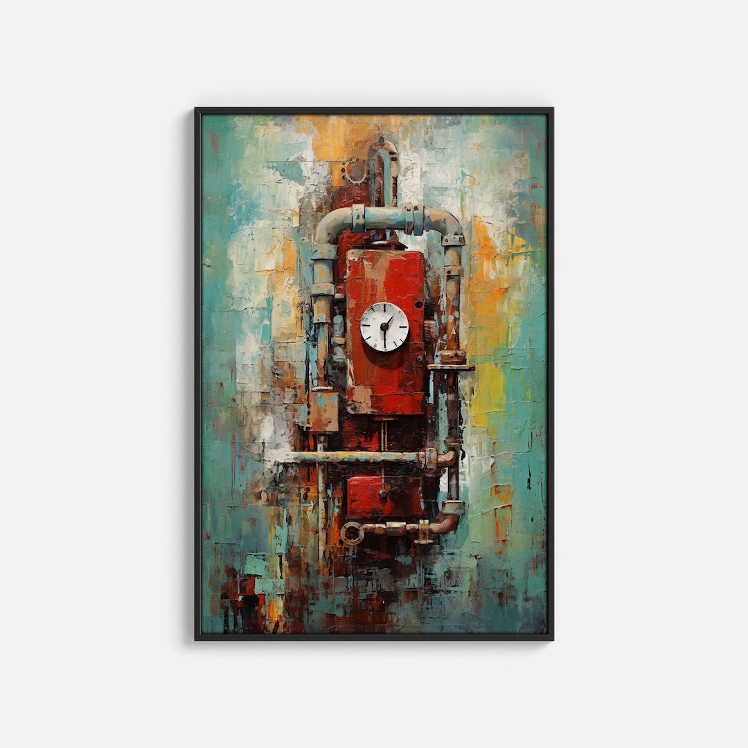 Industrial Abstract Art PRINTABLE Palette Knife Contemporary Poster ...
