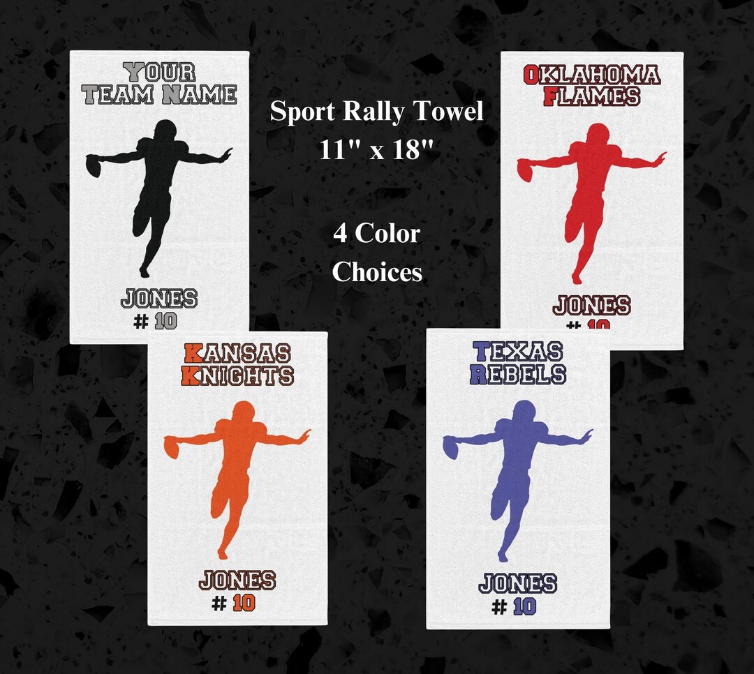 Custom Football Rally Towel Personalized Sport Towel Custom Gift for ...