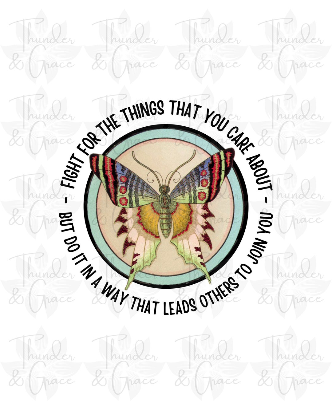 Fight for the Things You Care About PNG, RBG Quote, Tribal Butterfly ...