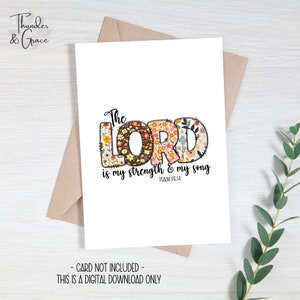 The Lord is My Strength PNG, Christian, Bible Verse, Psalm 118 ...