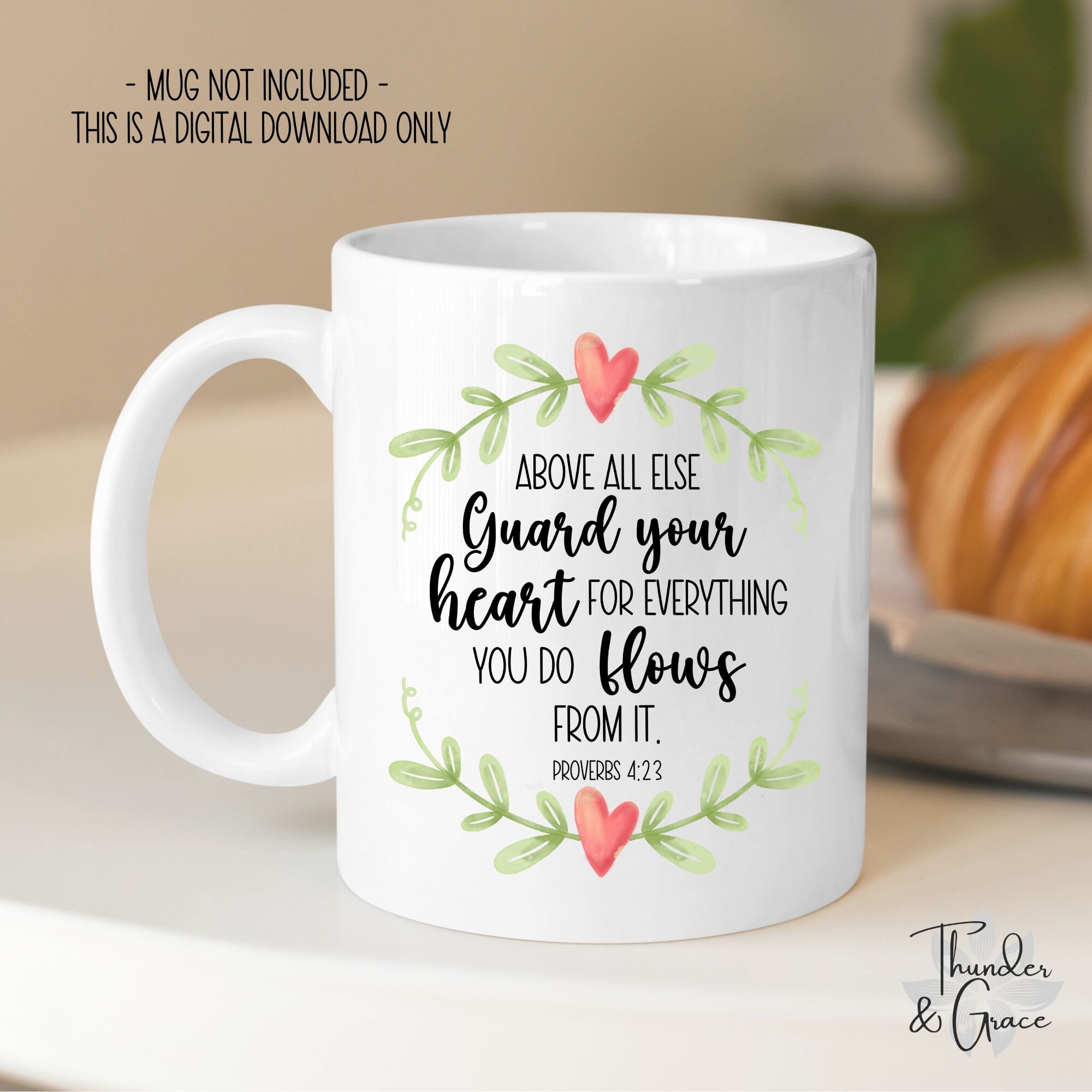 Above All Else Guard Your Heart PNG, Bible Verse, Inspirational Png ...