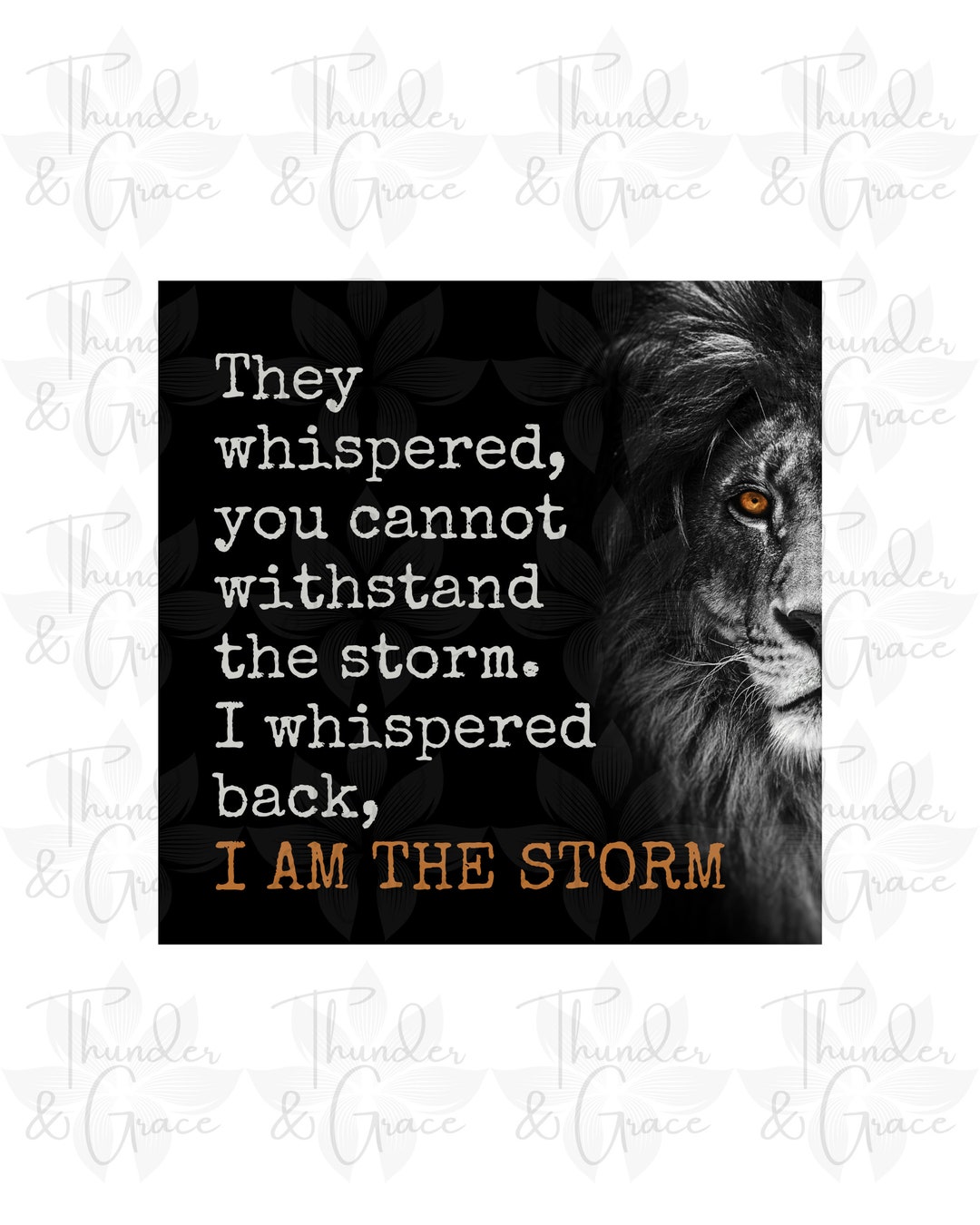 I Am the Storm PNG, Inspirational Lion Art, Mental Health, Social ...