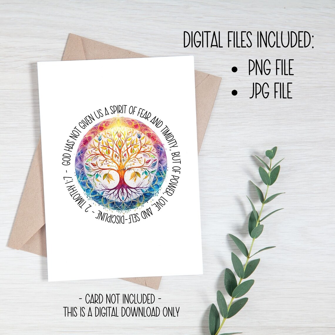 Fear Not PNG, Tree of Life, Christian Png,inspirational Printable ...