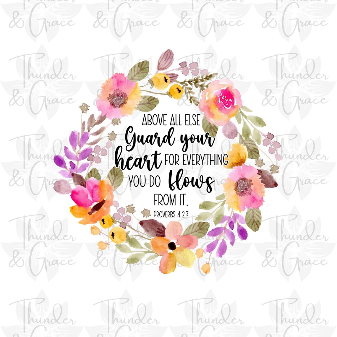Above All Else Guard Your Heart PNG, Bible Verse Art, Inspirational Png ...