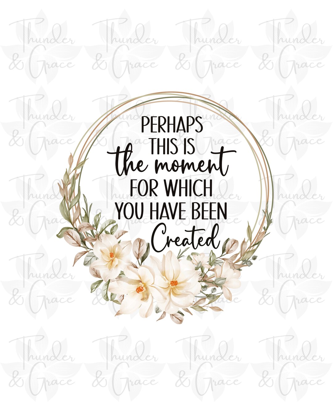 Esther PNG, Floral Frame, Inspirational Printable, Faith Wall Art ...