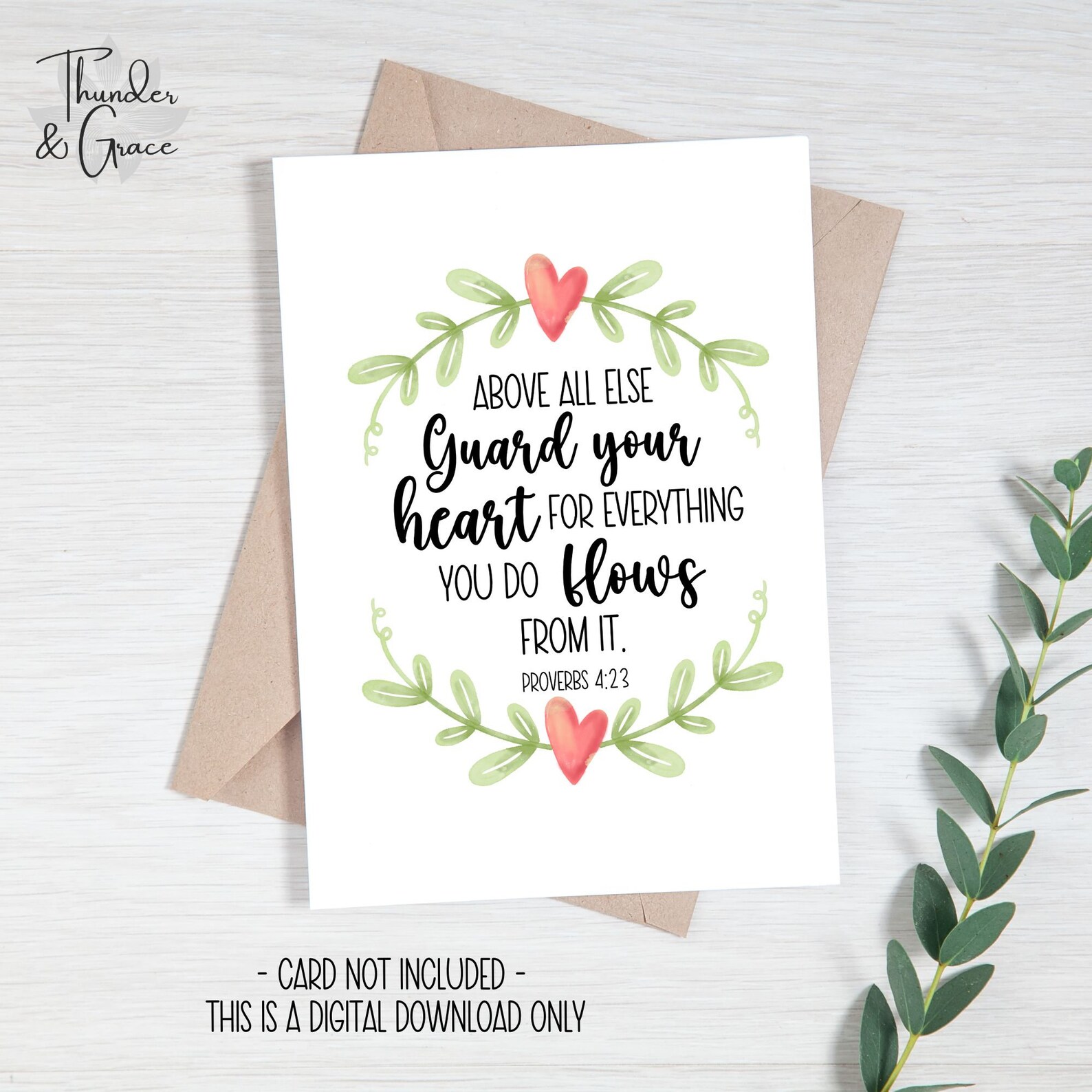 Above All Else Guard Your Heart PNG, Bible Verse, Inspirational Png ...