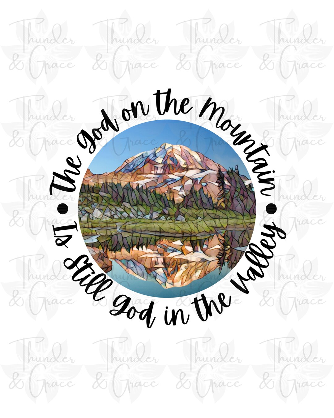 The God on the Mountain PNG, Affirmation, Inspirational Printable ...