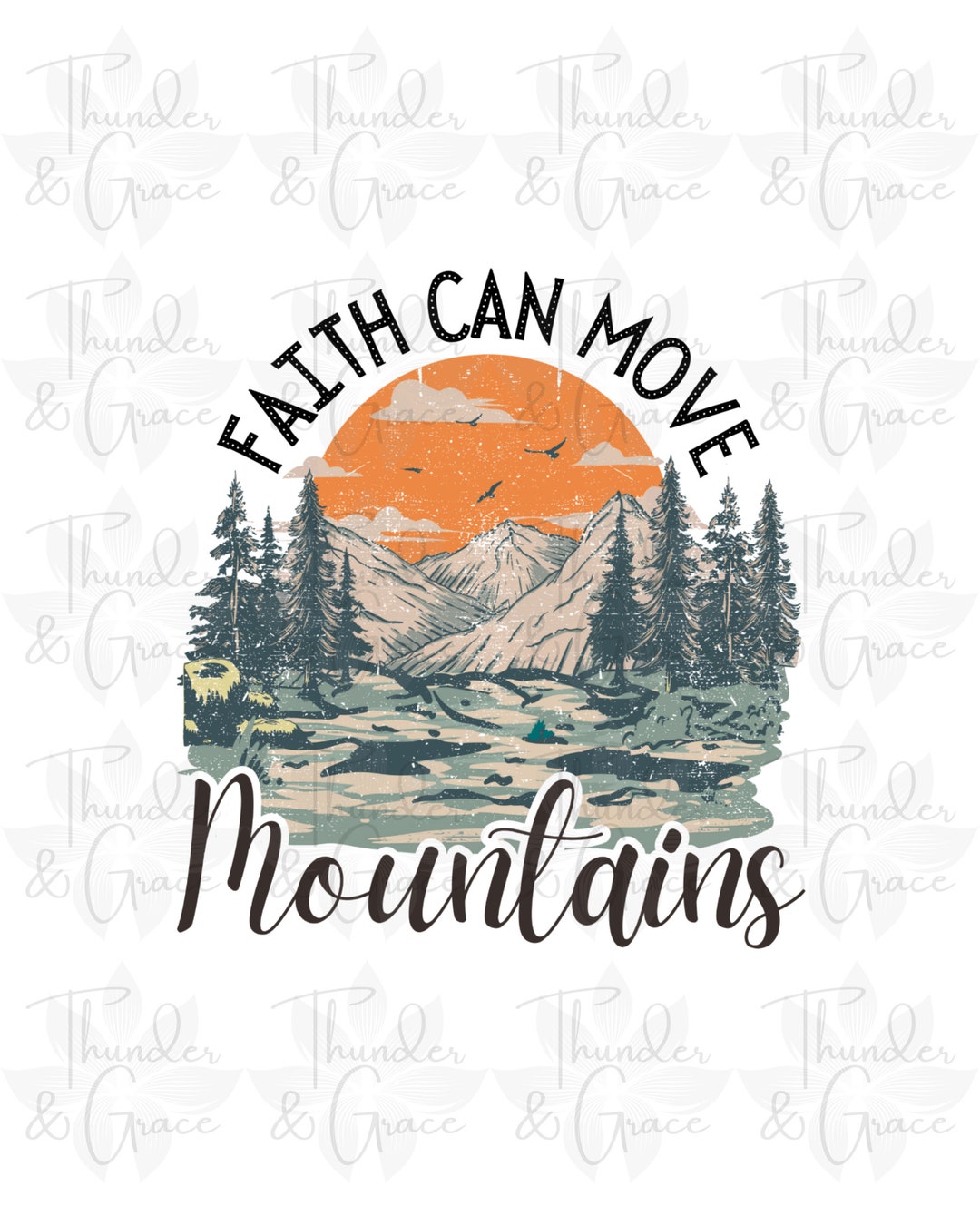 Faith Can Move Mountains PNG, Inspirational Printable, Faith Wall Art ...