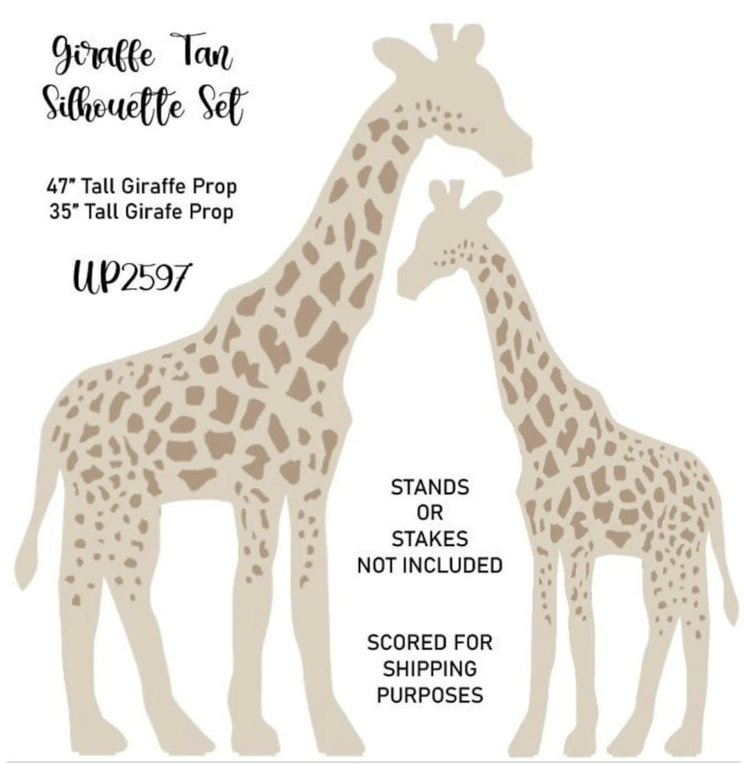 Safari Giraffe Animals Party Props Decorations Backdrops Cutouts Signs ...