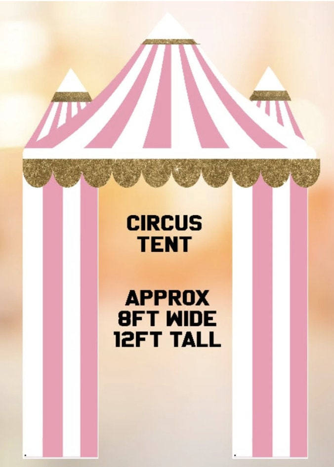 Circus Tent Pink Coroplast Party Props Decorations Backdrops Cutouts ...
