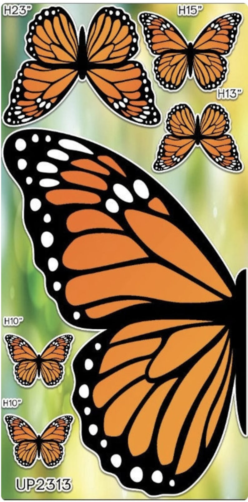 Monarch Butterfly 6 FT Tall X 8 Ft Wide Coroplast Party Props ...